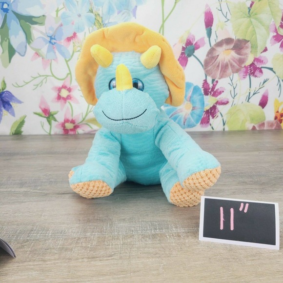Hugfun | Toys | Hugfun Teal Dinosaur Triceratops Plush 1 Blue Dino ...
